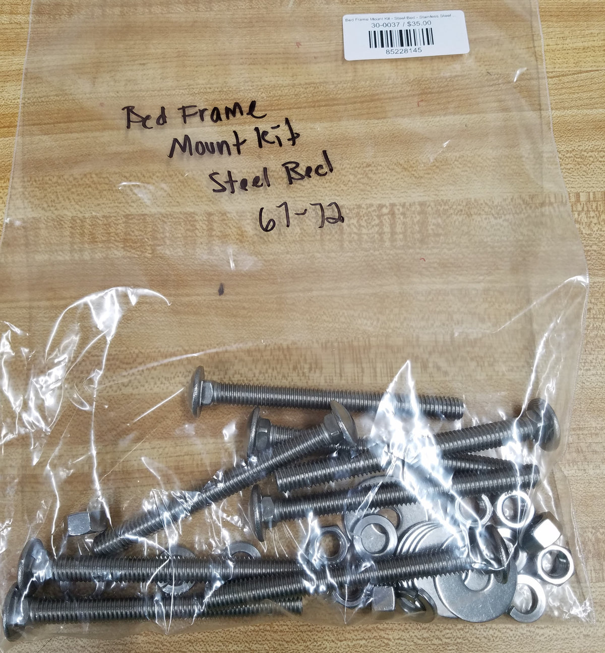 Bed Frame Mount Kit - Steel Bed - Stainless Steel - 67-72 C-10 ...